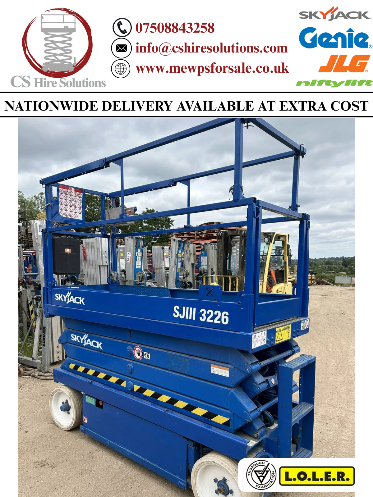 Skyjack SJ3226 BRAND NEW BATTERIES Scissor Lift Access Platform MEWP ...