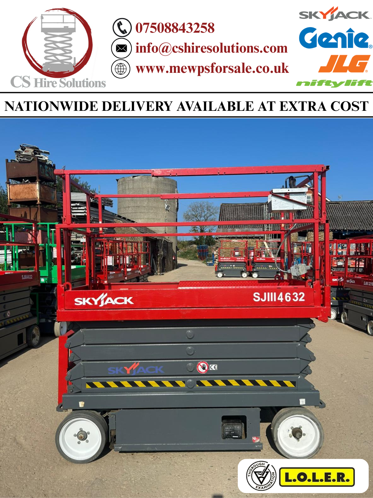 2014, 12m Skyjack SJ4632 Scissor Lift Access Platform MEWP (Genie, JLG ...