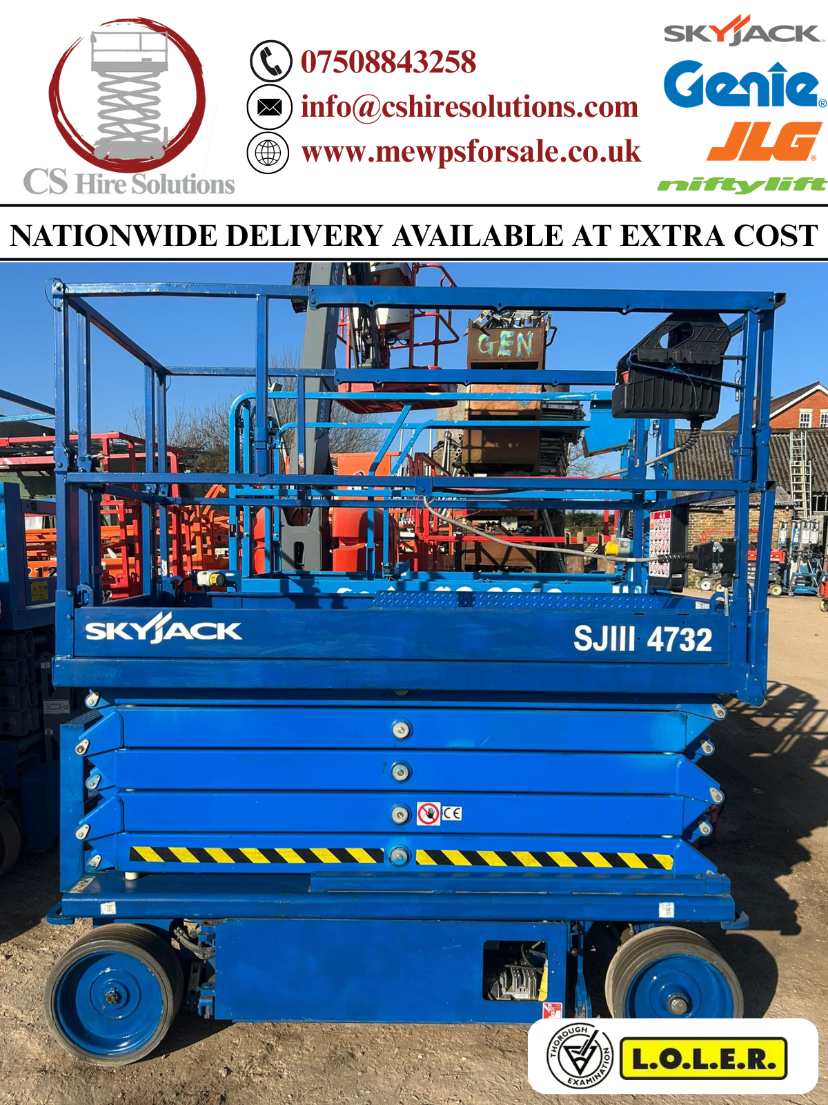 2020 Skyjack SJ4732 Electric Scissor Lift Access Platform Boom Lift (G ...