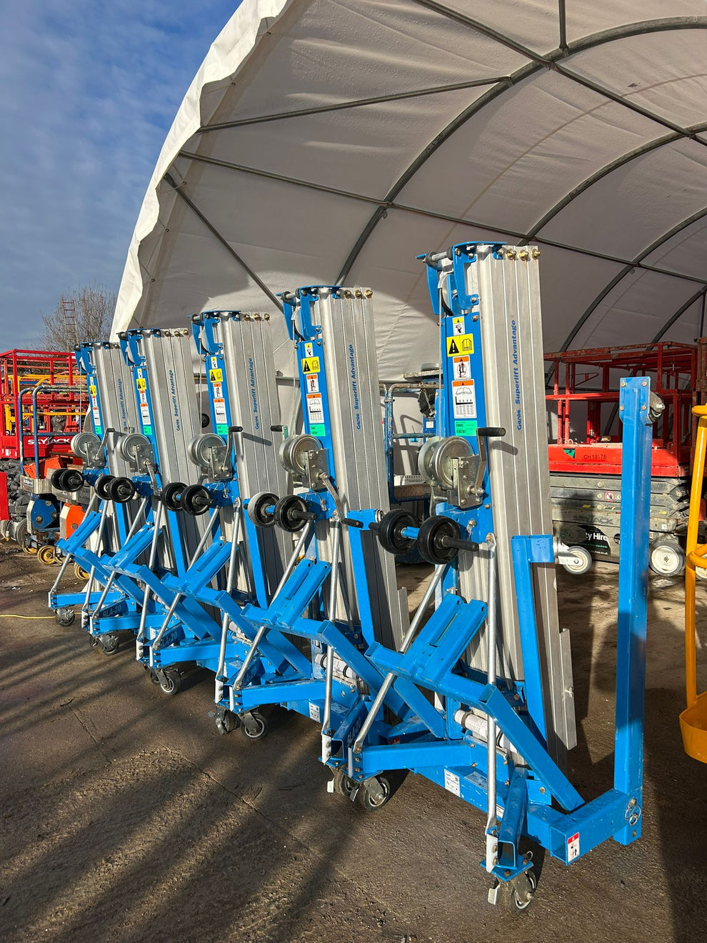 2022 Genie SLA20 Material Lift with LOLER Re-Roped RSJ Beam Lifter ...