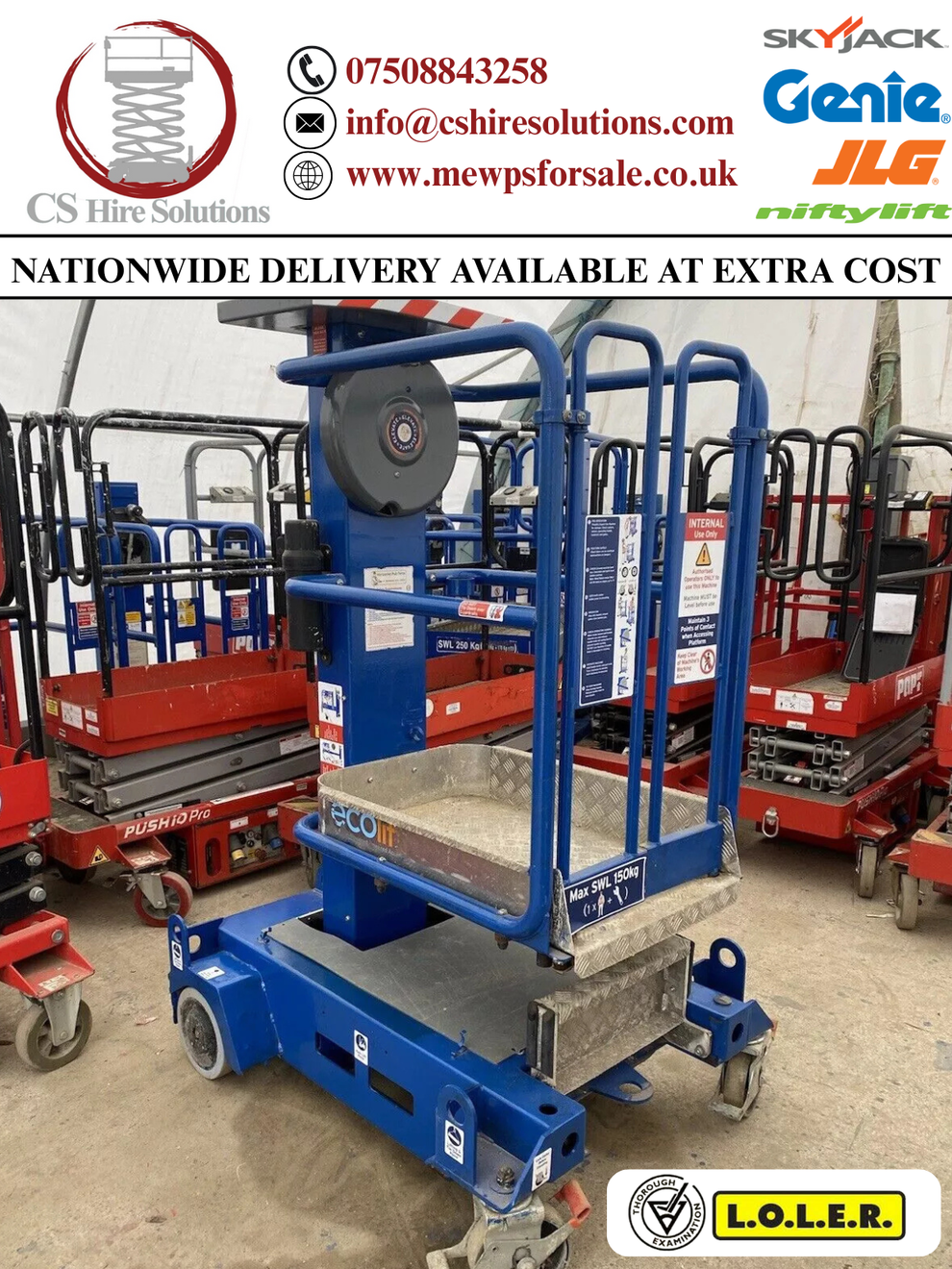 Wind Rated ECO Lift (Genie,Skyjack,JLG) Scissor Lift Access Platform M ...